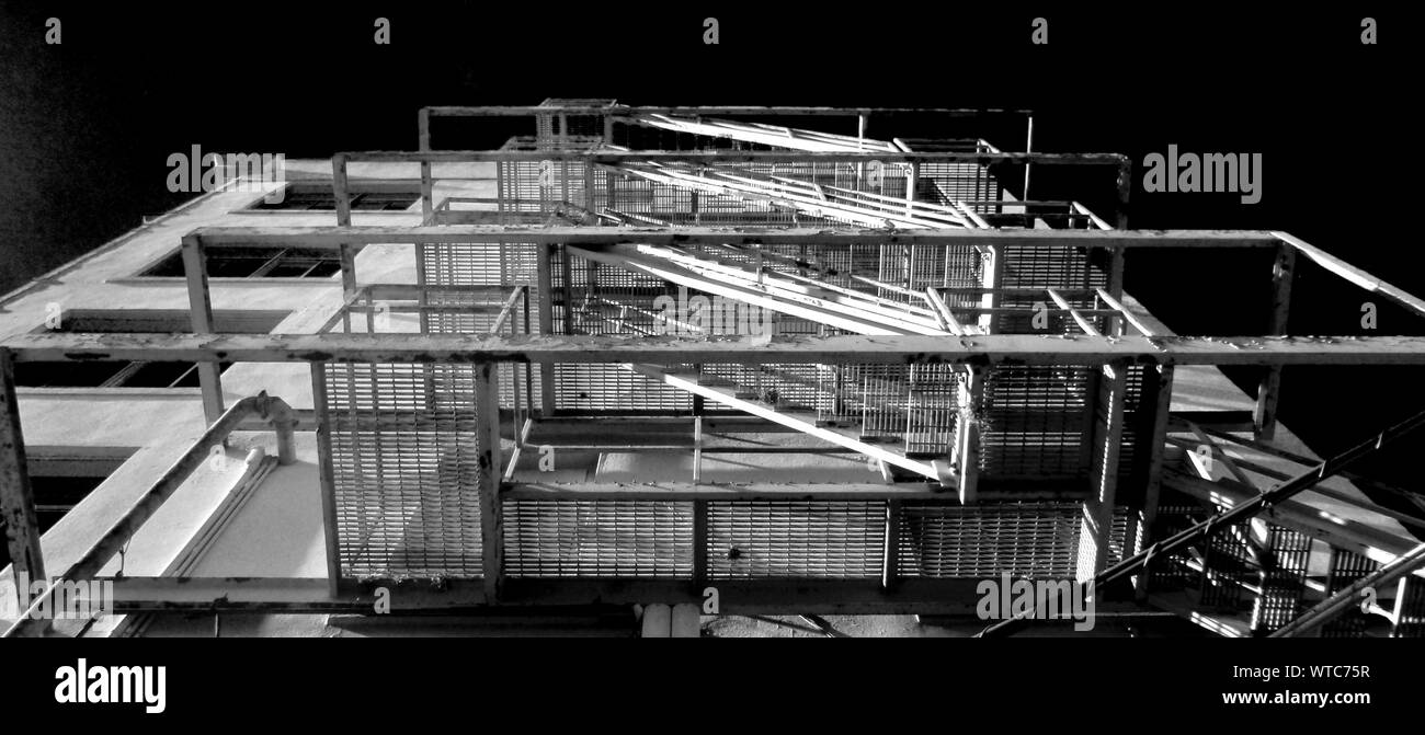 Fire escape steps Black and White Stock Photos & Images - Alamy