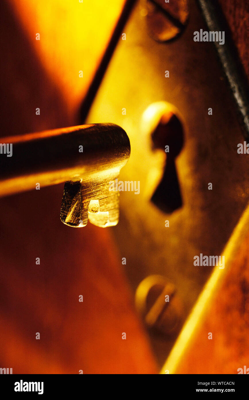 Vintage Key and Keyhole Stock Photo - Alamy