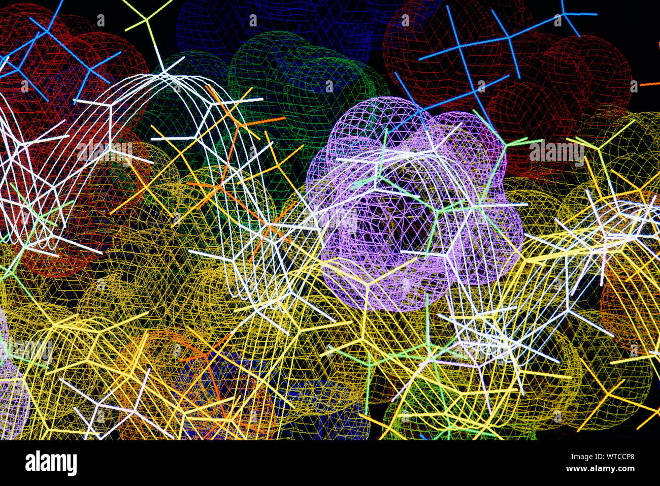 Computer Generated Diagram of DNA and Protein Molecules Stock Photo - Alamy