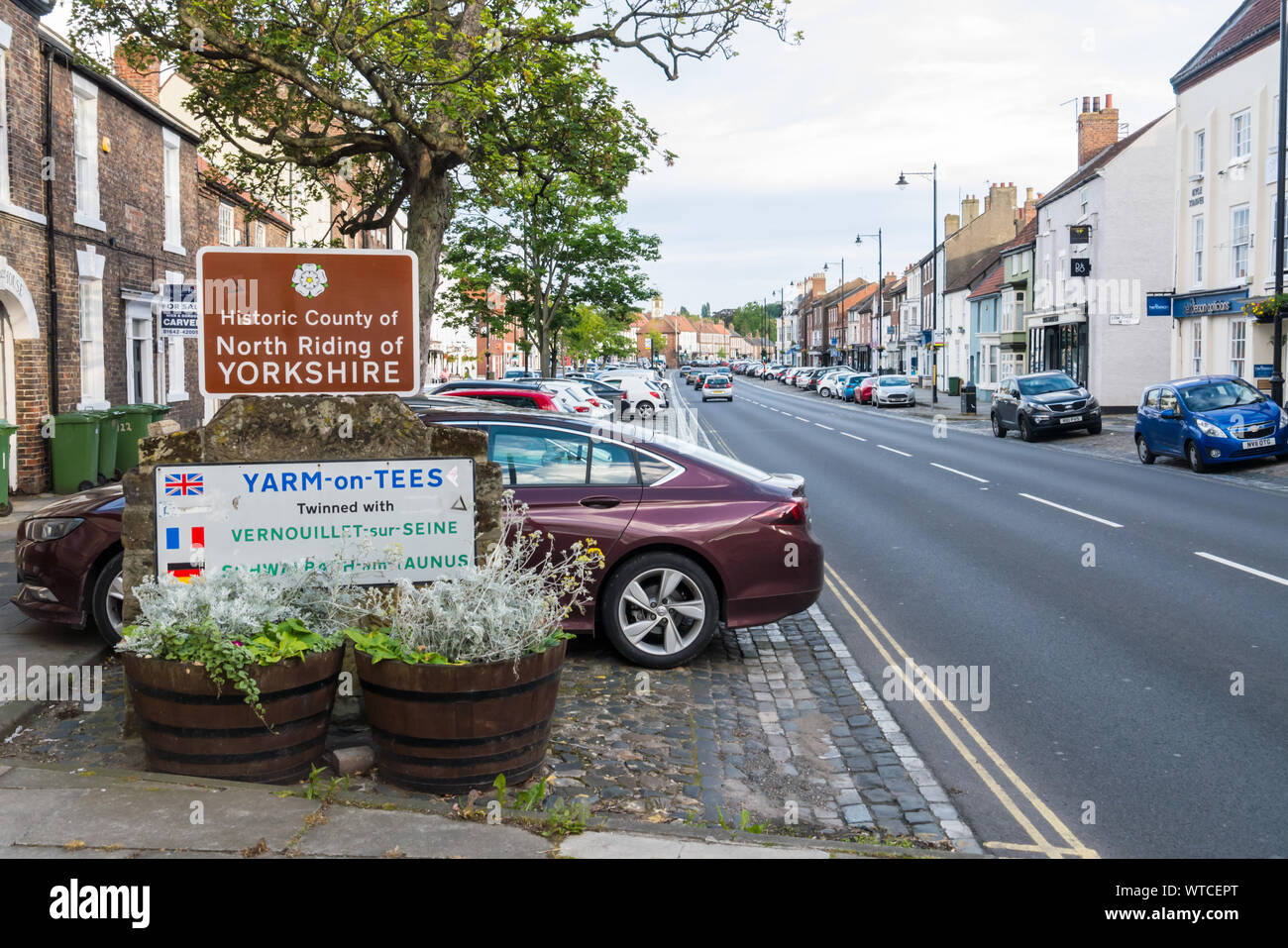 Yarm High Street Running Through the Centre of Yarm, North Yorkshire ...