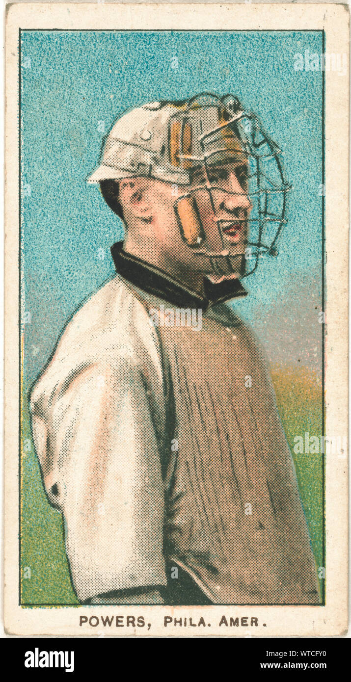 Mike Powers, Philadelphia Athletics, baseball card portrait Stock Photo - Alamy