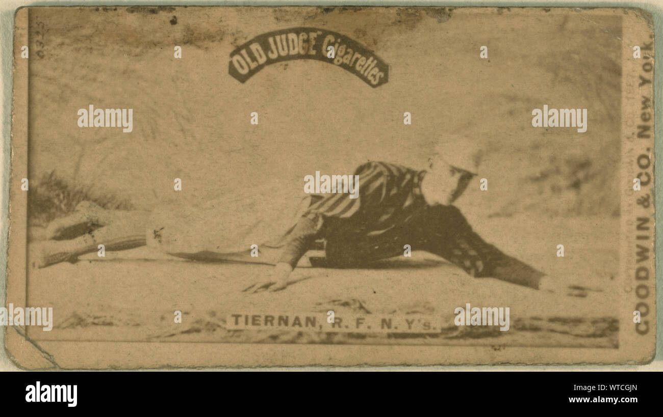 Mike Tiernan, New York Giants, baseball card portrait Stock Photo - Alamy