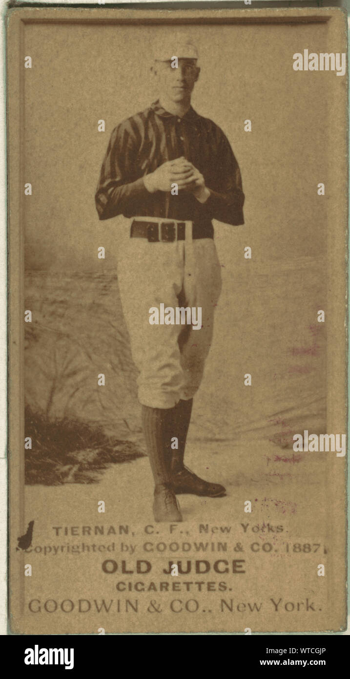 Mike Tiernan, New York Giants, baseball card portrait Stock Photo - Alamy