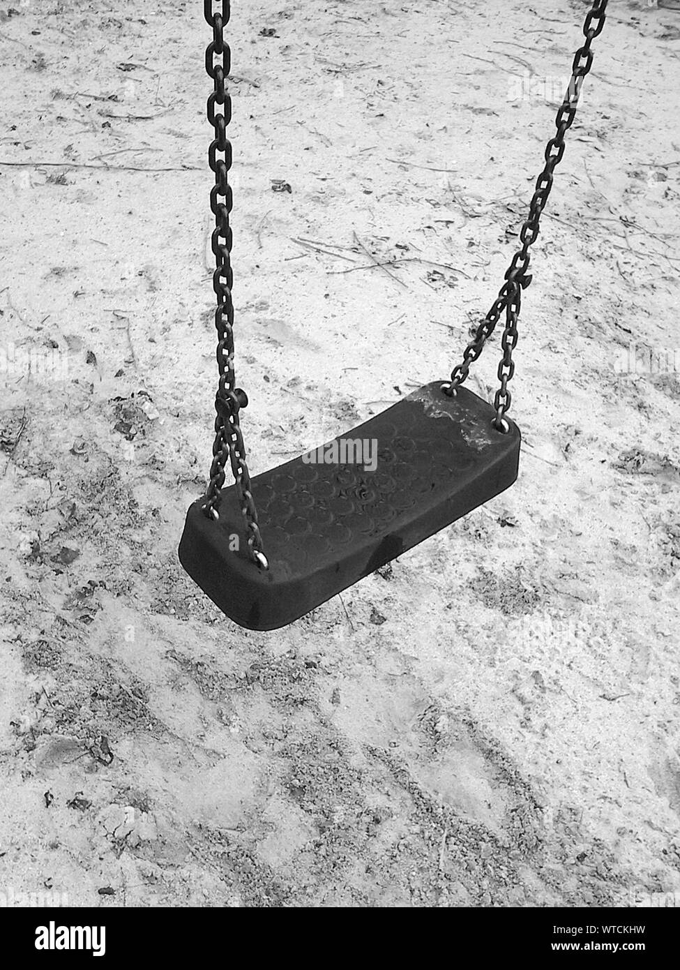 Empty swing with view Black and White Stock Photos & Images - Alamy