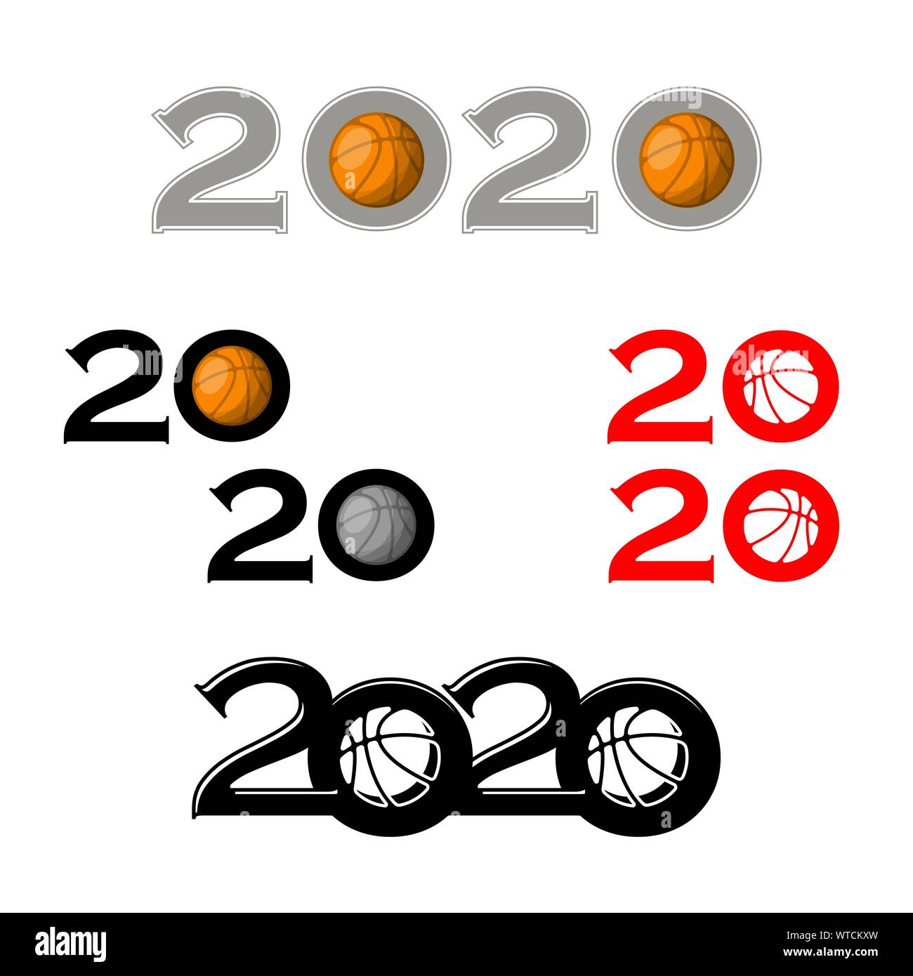 Set of different color sport balls isolated on white background Stock ...