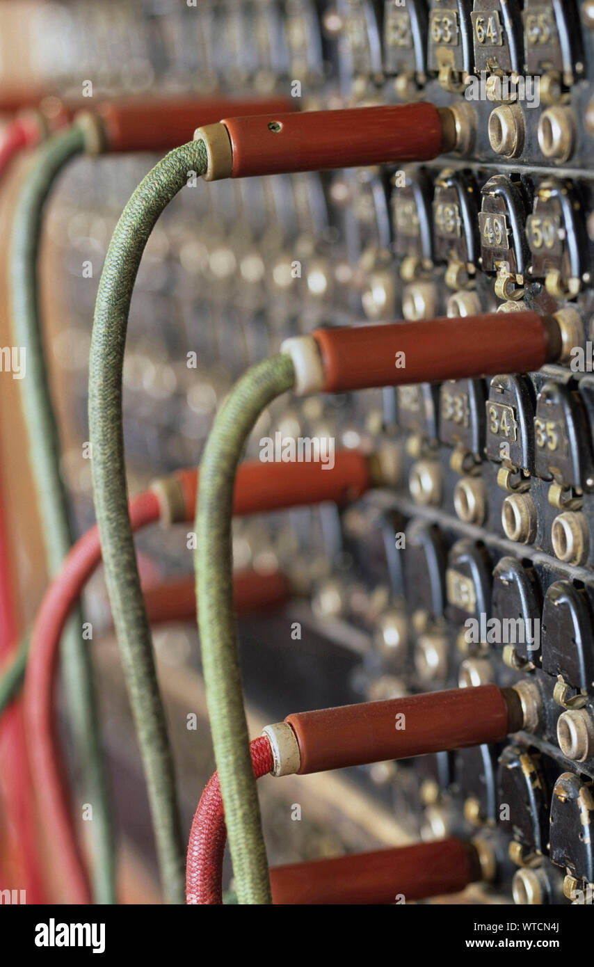 Vintage Telephone Switchboard Stock Photo - Alamy