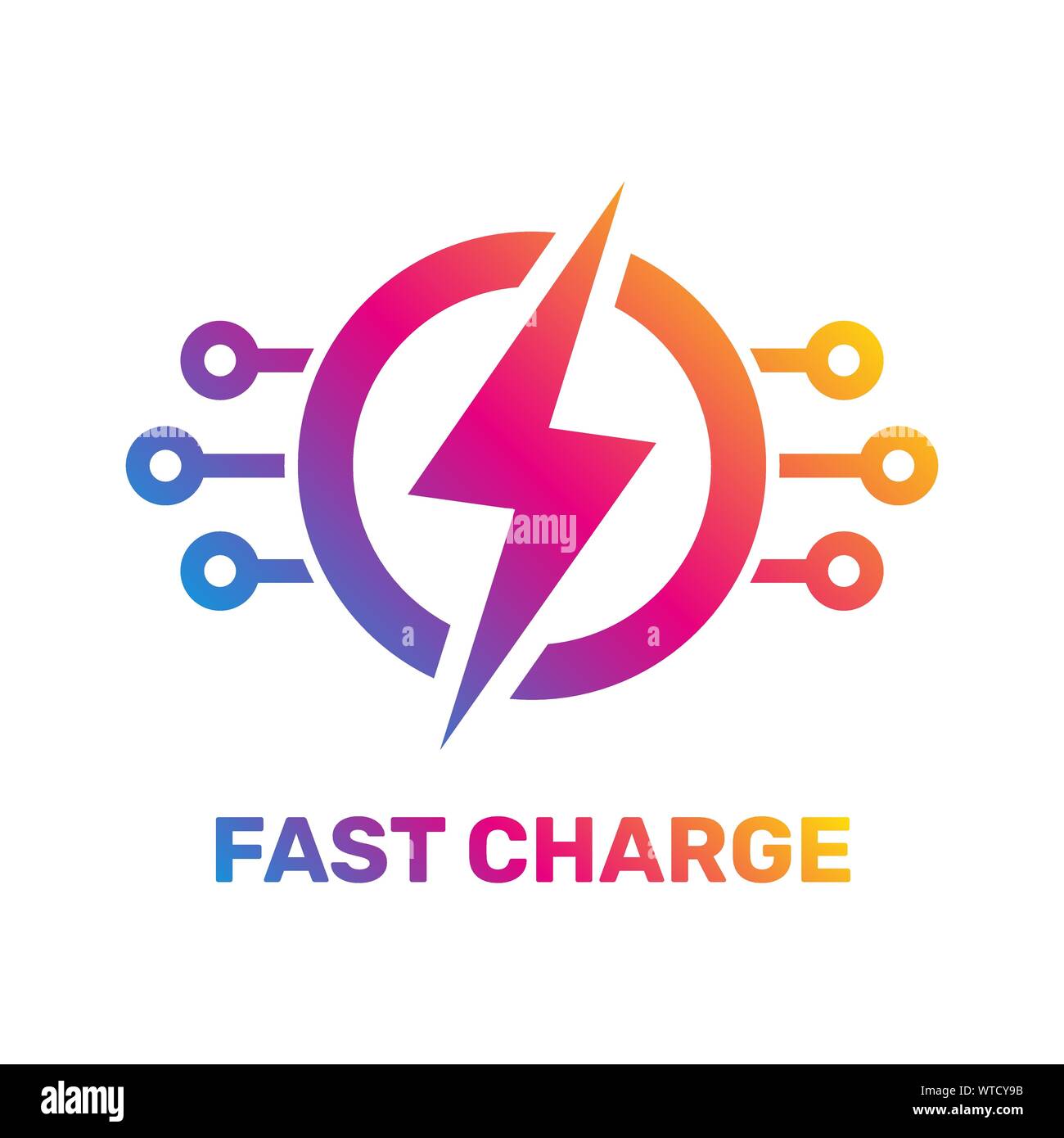 Electricity rounded icon. Vector illustration style is flat iconic ...