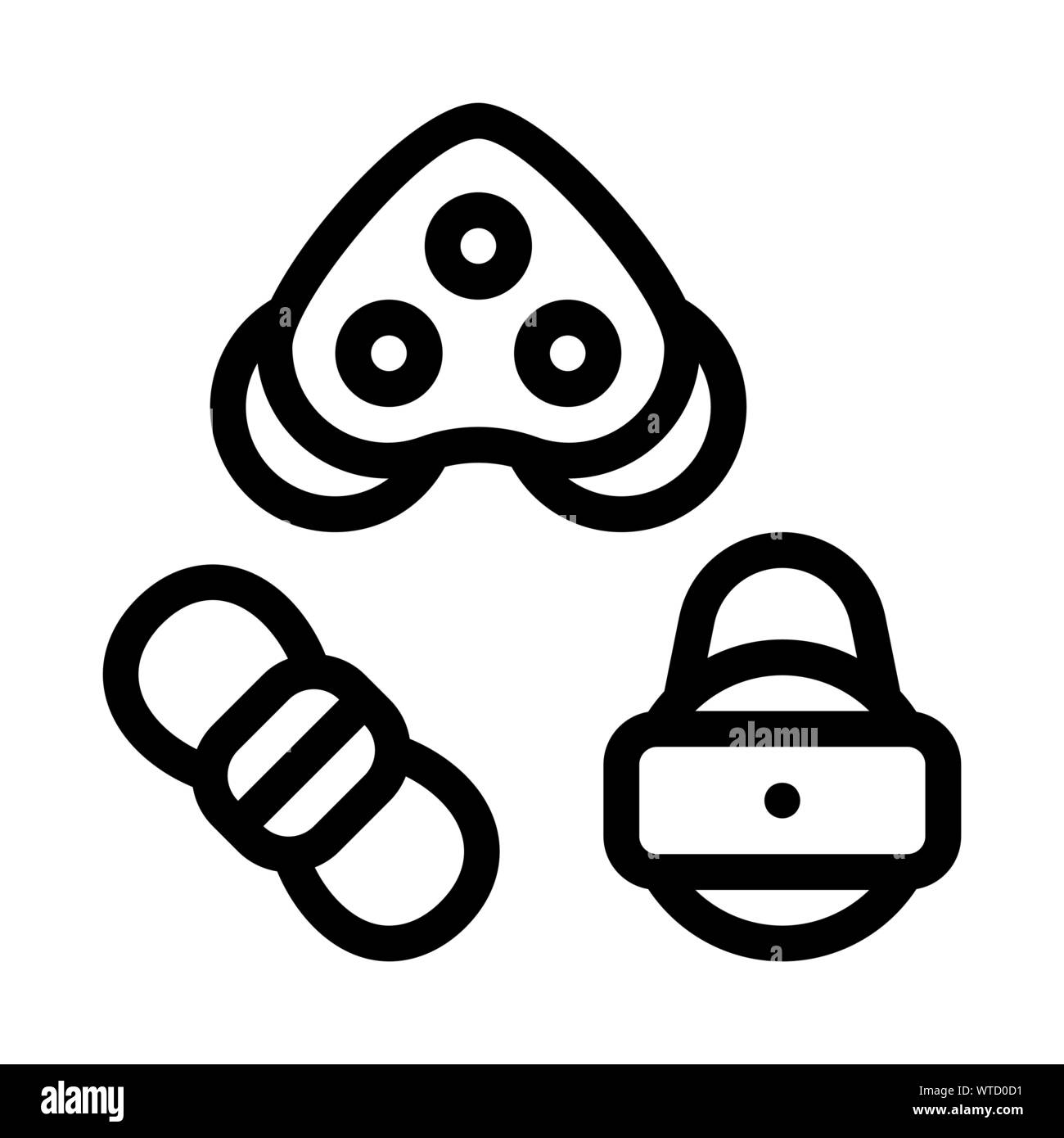 Rollers Detail Rope Movement Equipment Vector Icon Stock Vector Image ...