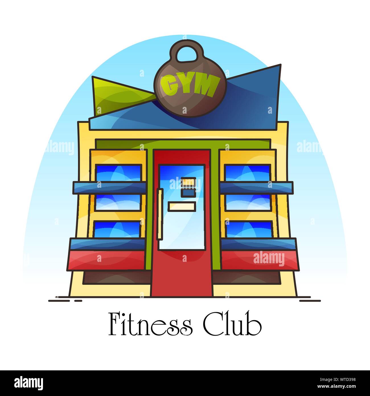 Fitness Center Building Clip Art