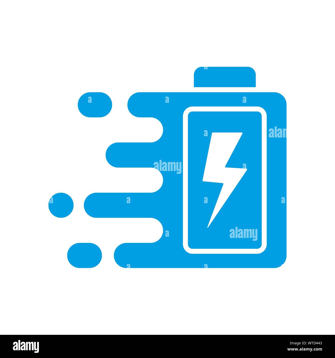 Quick and fast battery charging icon with thunder sign. Quick Charge ...