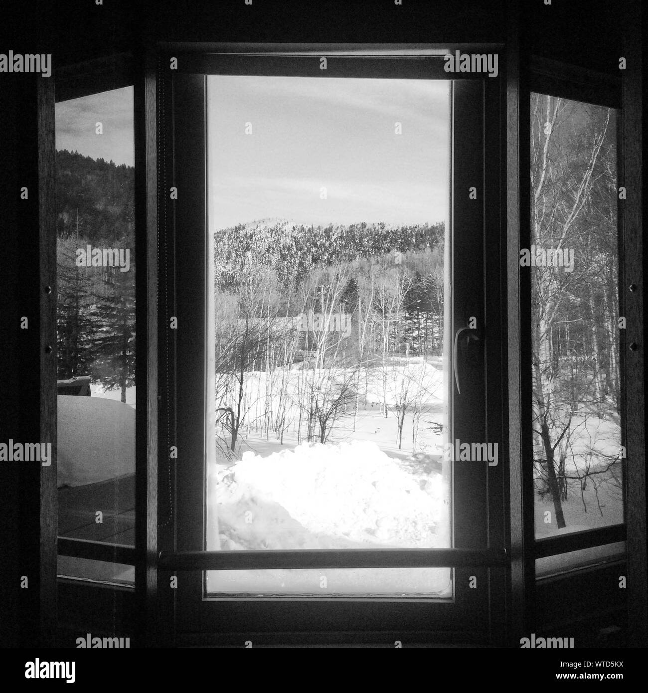 Interior through window Black and White Stock Photos & Images - Alamy