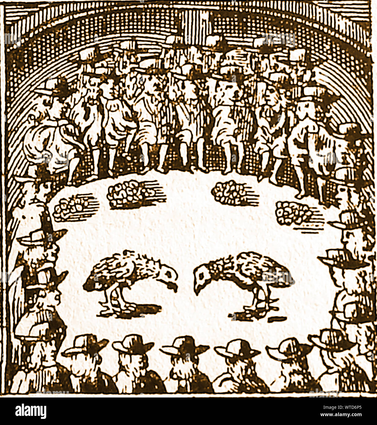 17th century games and pastimes in Britain - A woodcut from the time ...