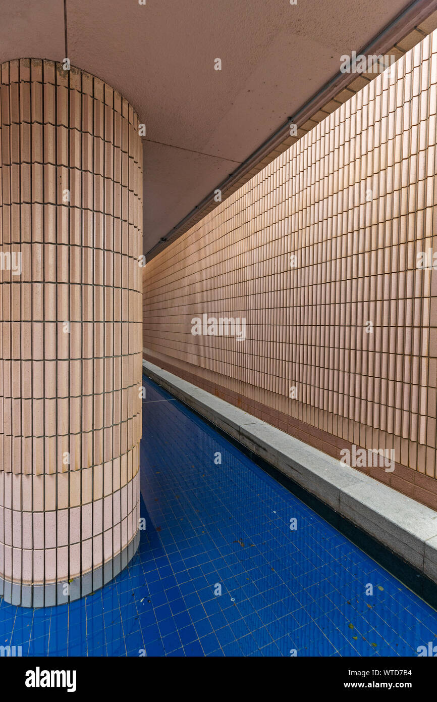 One Big Pillar in Blue Water Structure Stock Photo - Alamy