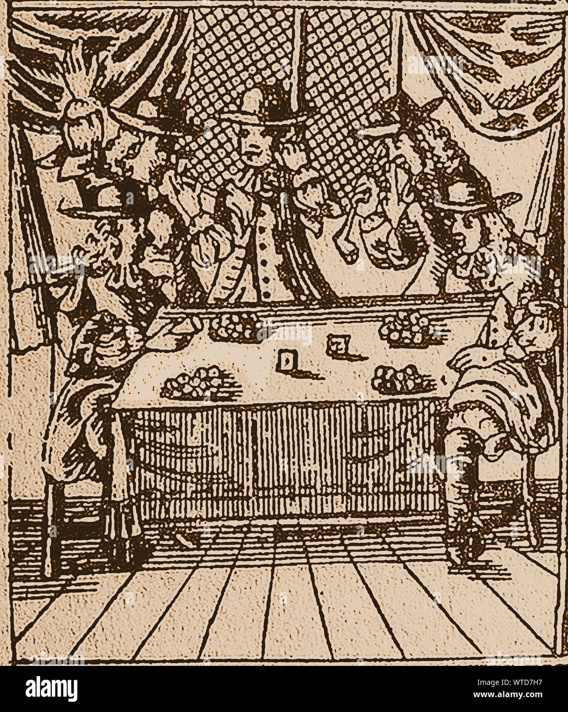 17th century games and pastimes in Britain - A woodcut from the time ...