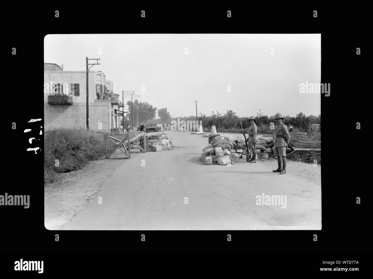 Security personnel block road hi-res stock photography and images - Alamy