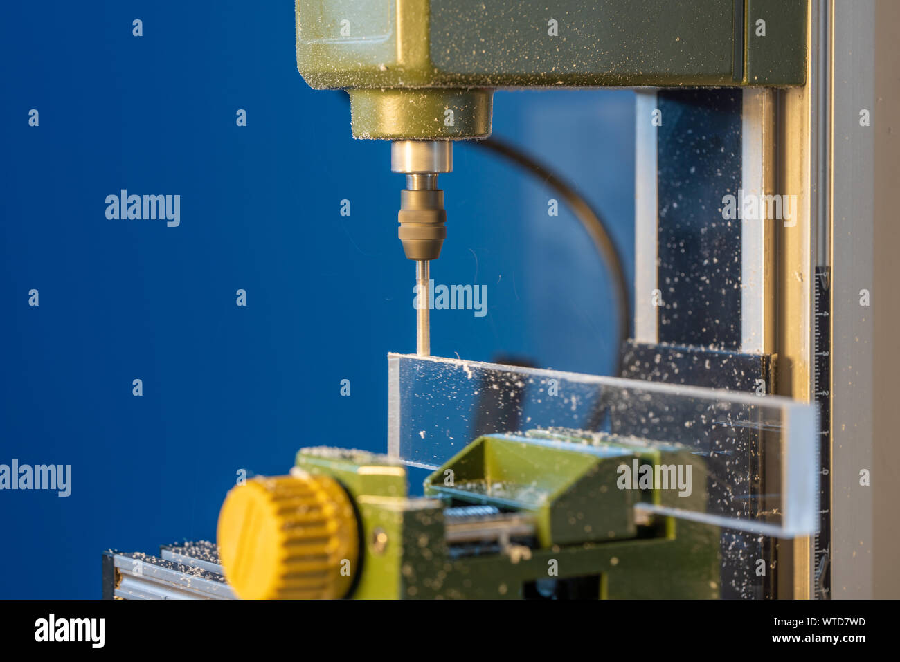 CNC milling machine processes glass Stock Photo - Alamy