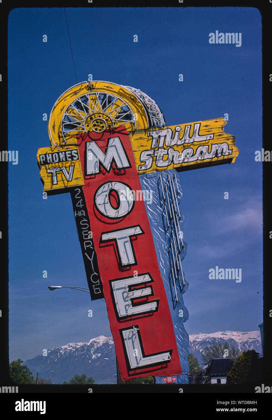 Mill Stream Motel sign, Route 89, Ogden, Utah Stock Photo - Alamy