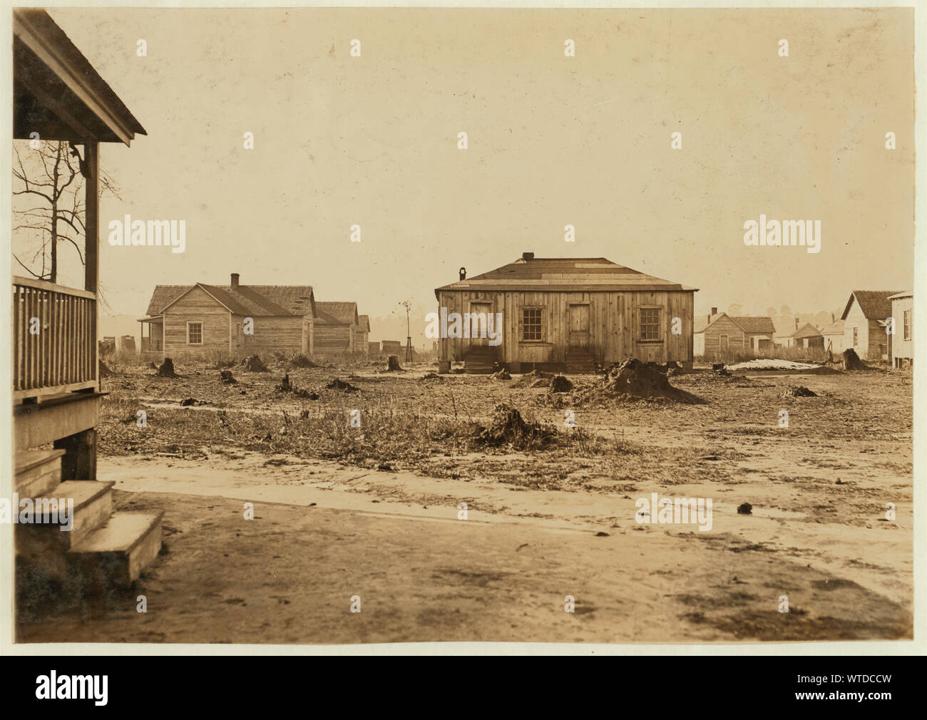 Mill School House (in middle) surrounded by mill houses. Maple Mill ...