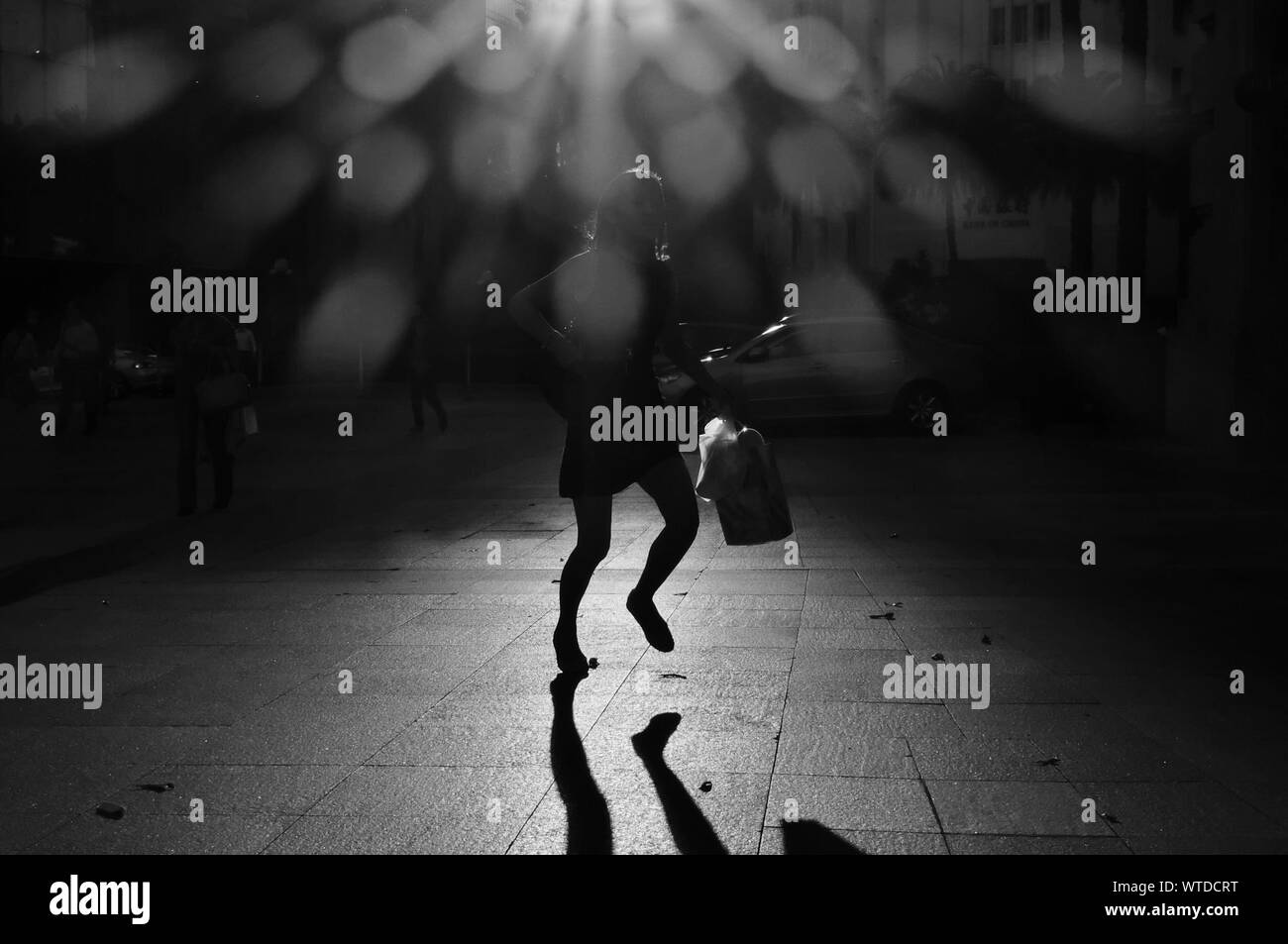 Woman street night walking hi-res stock photography and images - Alamy
