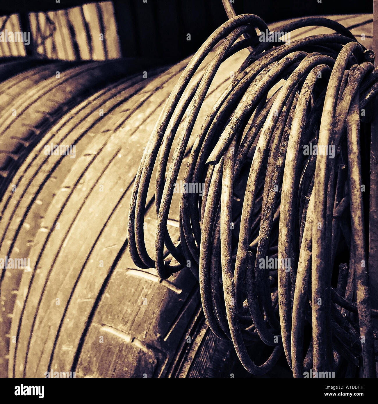 Old steel cable damaged hi-res stock photography and images - Alamy