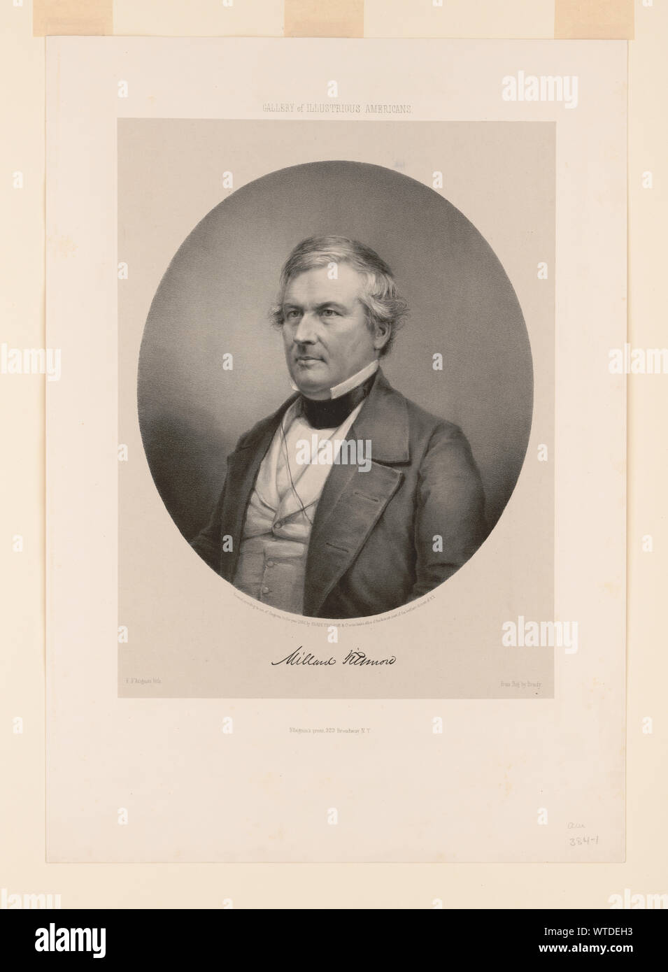 Millard Fillmore Print shows Millard Fillmore, half-length portrait ...