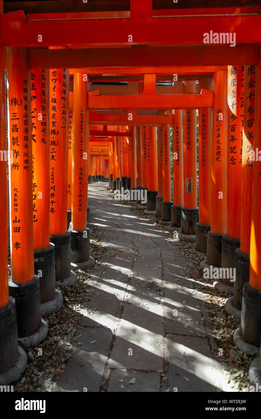 Many traditional red toriii gates hi-res stock photography and images ...