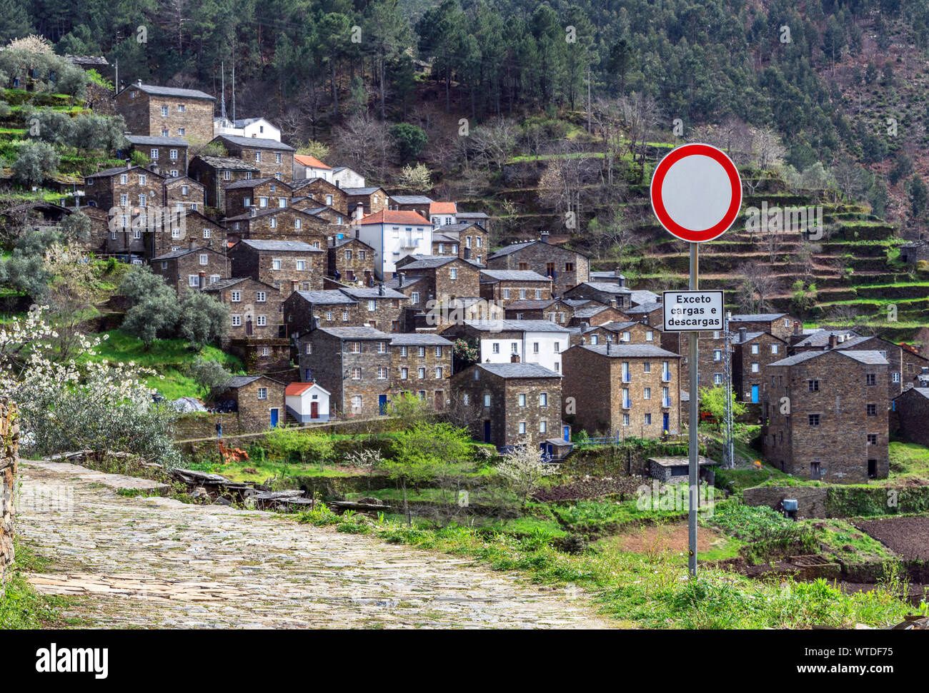 View on the remote schist village of Piodao, Portugal Stock Photo - Alamy