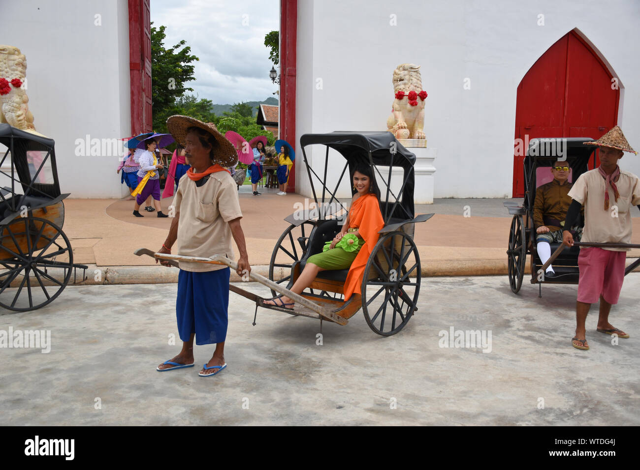 Kanchanaburi, Thailand, 09.09.2019: Beautiful Thai girl in traditional ...