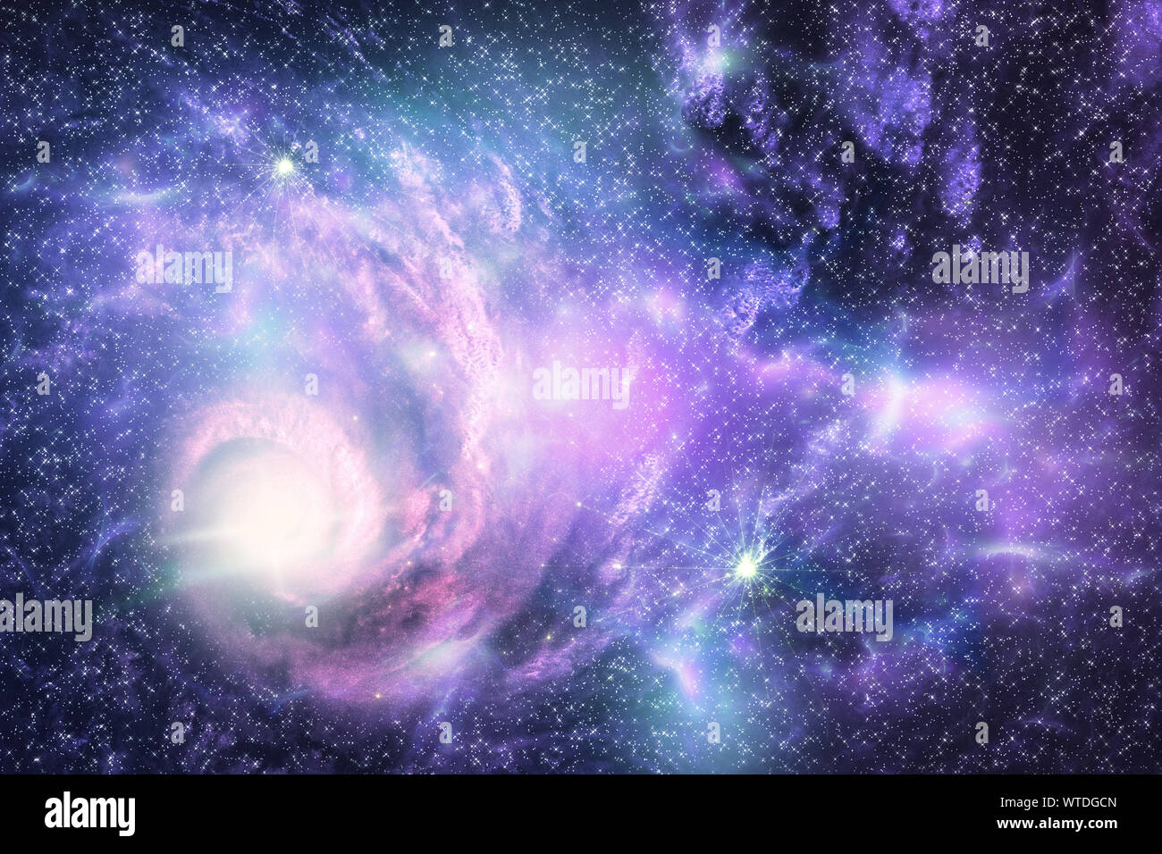 Big galaxy and plasma in the starry space Stock Photo - Alamy