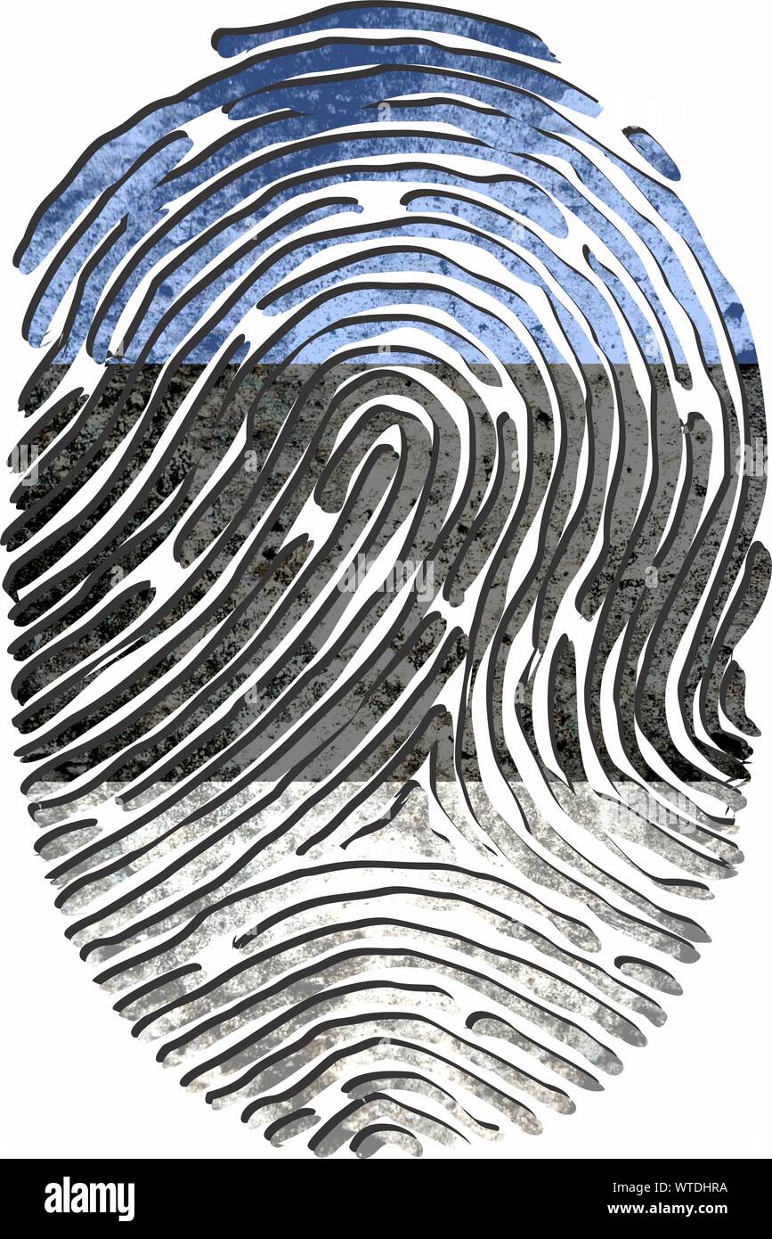 fingerprint, fingerprints at the national flag colors of Stock Photo ...