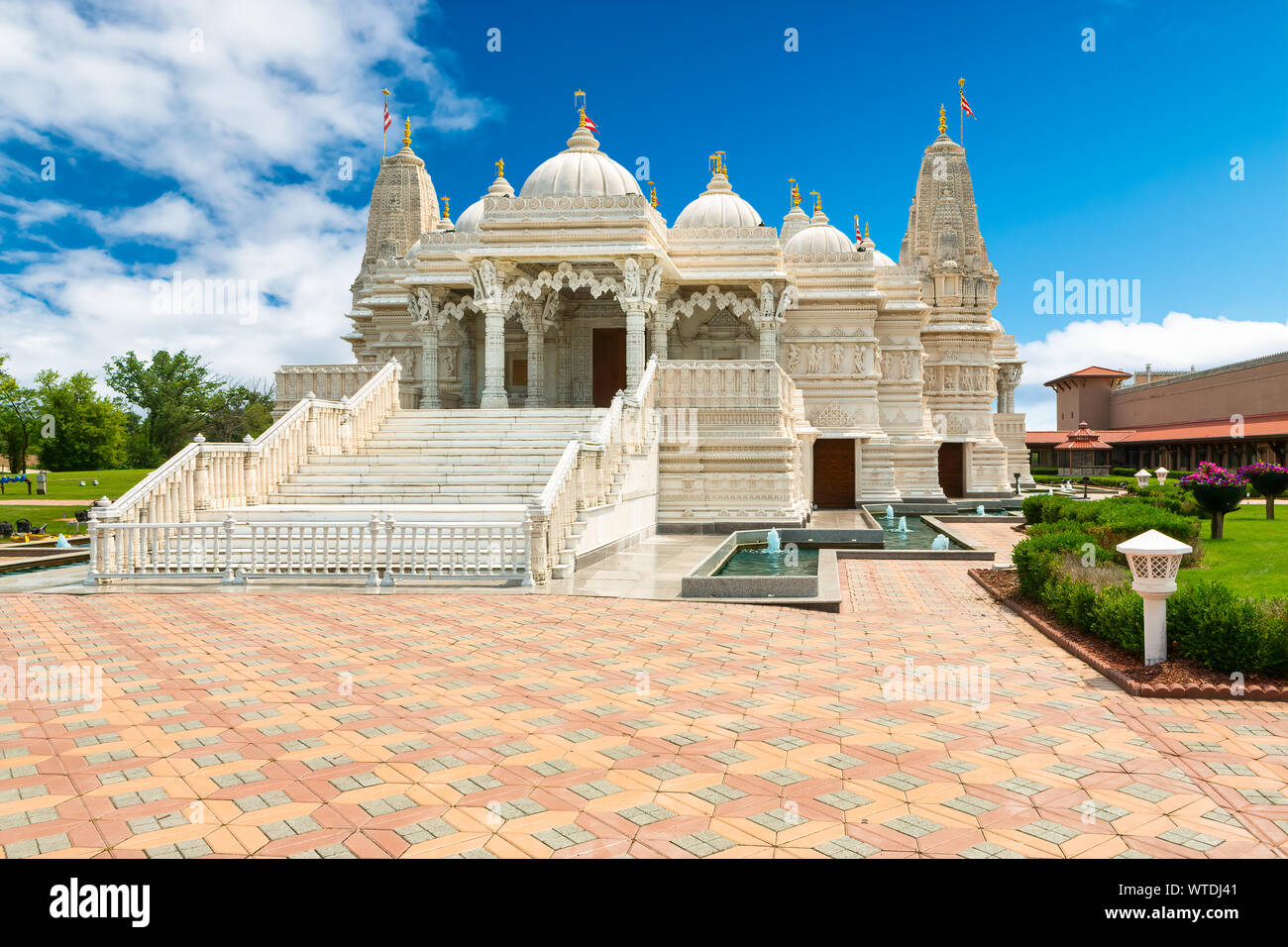 Magnificent Hindu Swaminarayan BAPS Temple in Chicago, USA Stock Photo ...