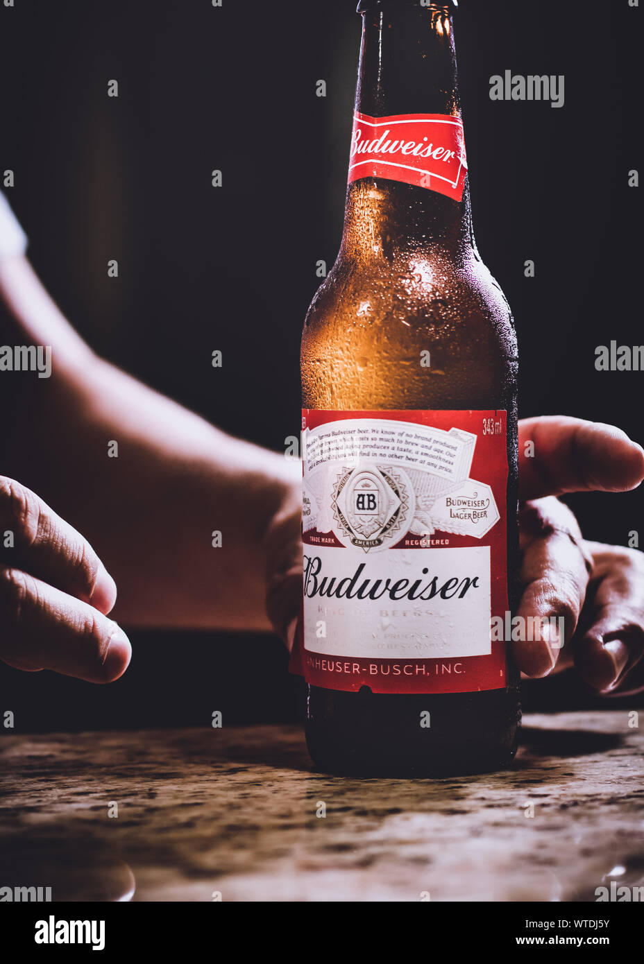 Holding budweiser hi-res stock photography and images - Alamy
