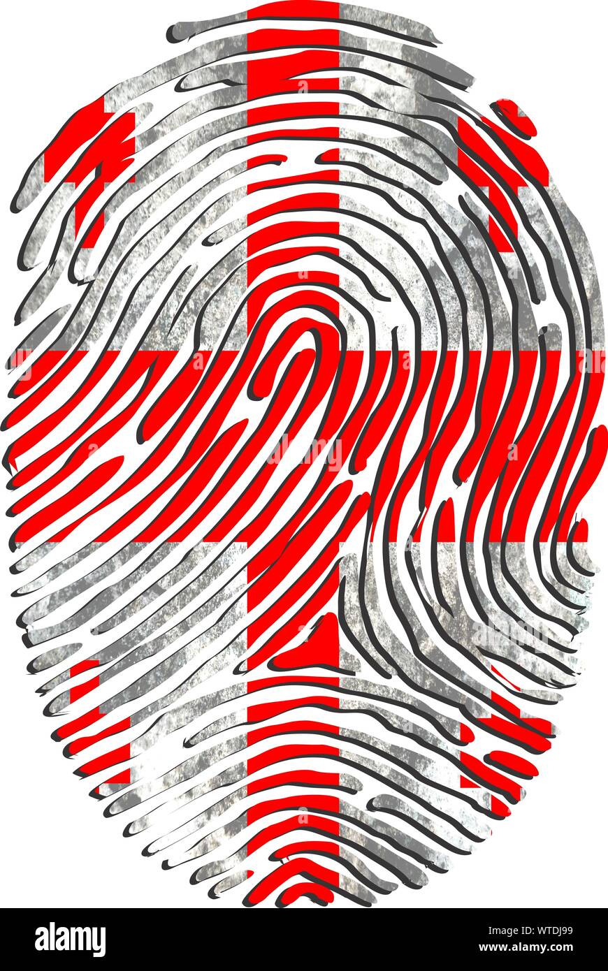 fingerprint, fingerprints at the national flag colors of Stock Photo ...