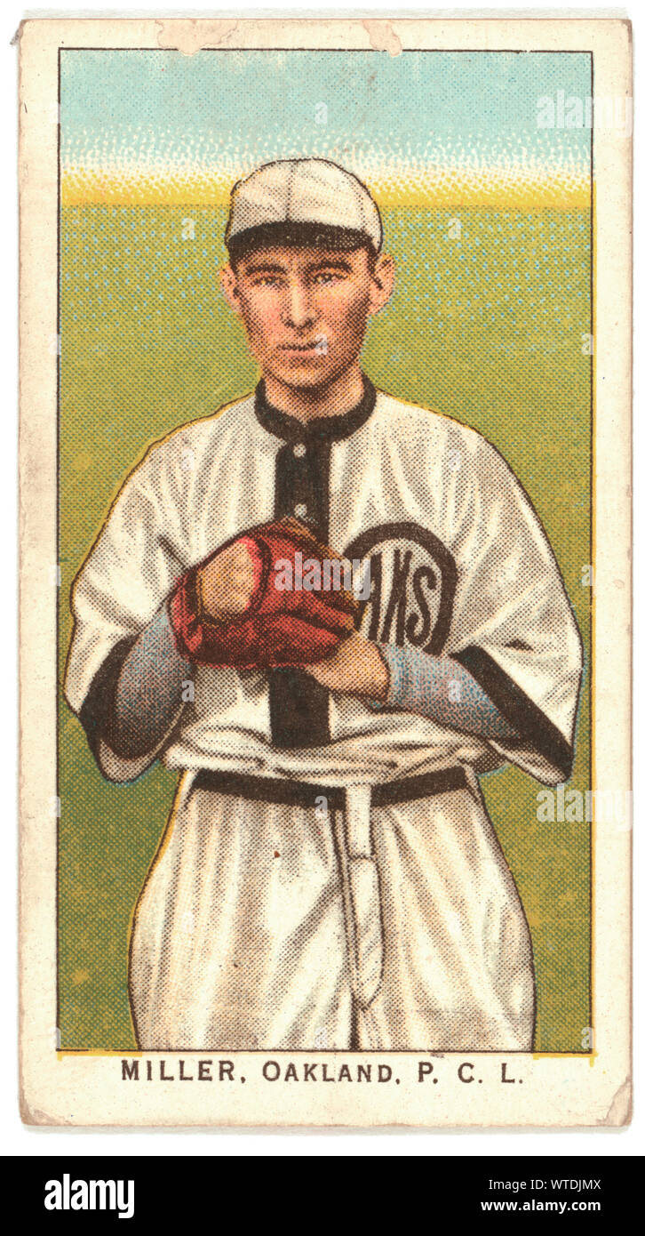Miller, Oakland Team, baseball card portrait Stock Photo - Alamy