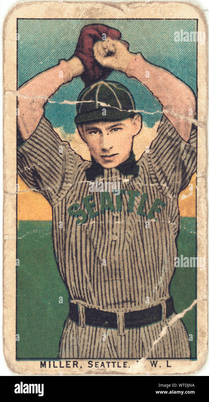 Miller, Seattle Team, baseball card portrait Stock Photo - Alamy