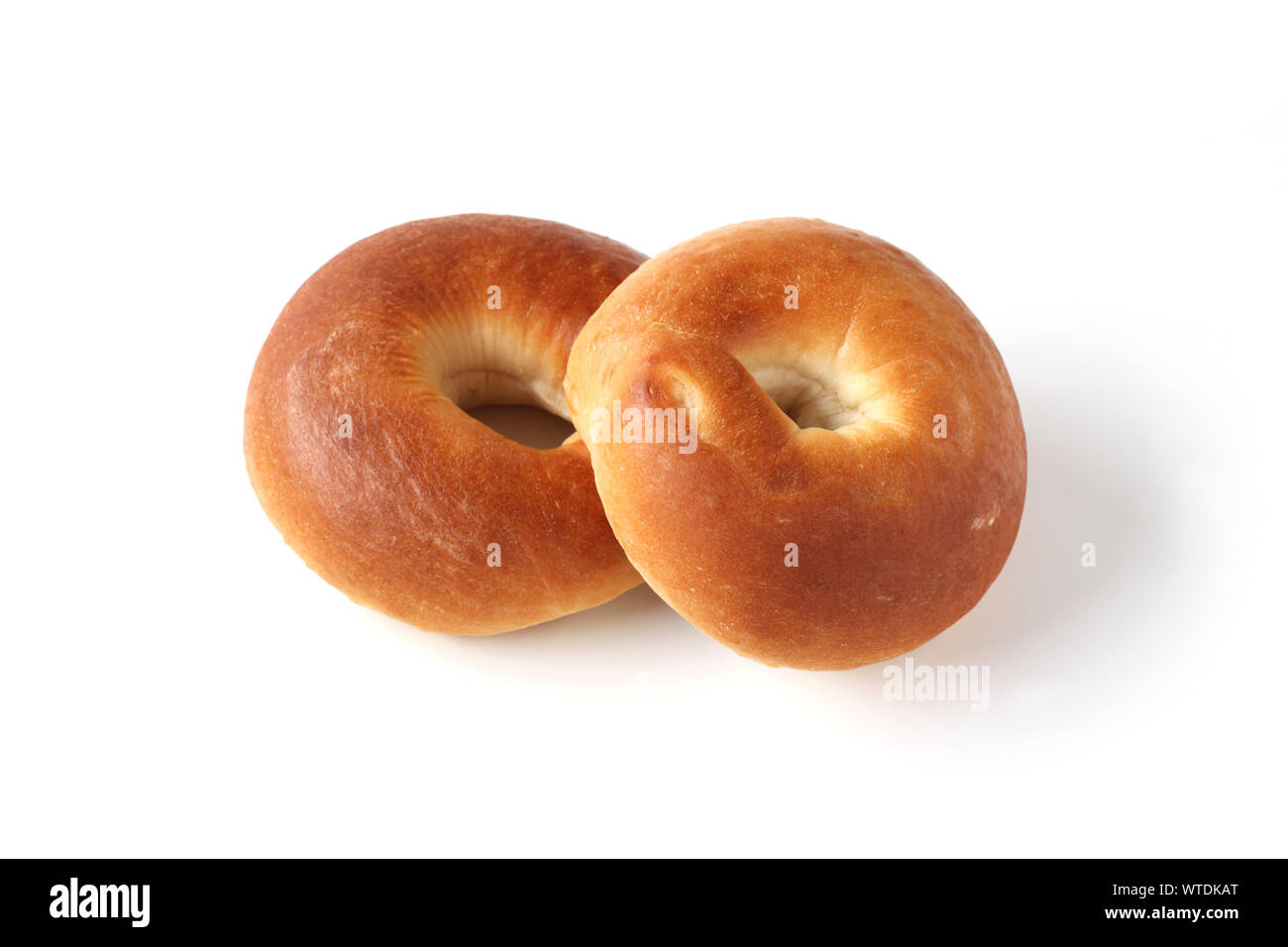 plain bagels bread isolated on white background Stock Photo - Alamy