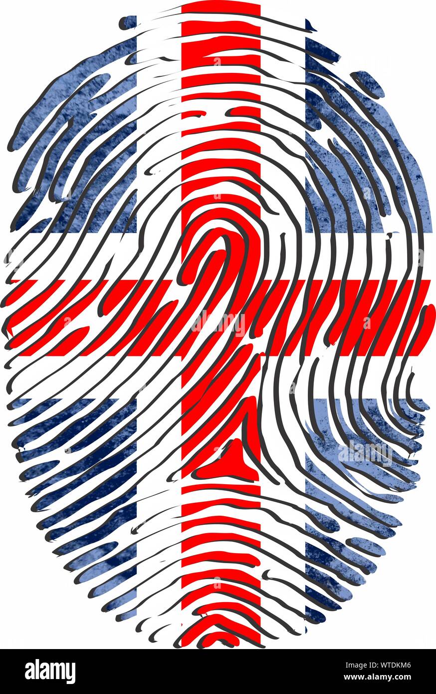 fingerprint, fingerprints at the national flag colors of Stock Photo ...
