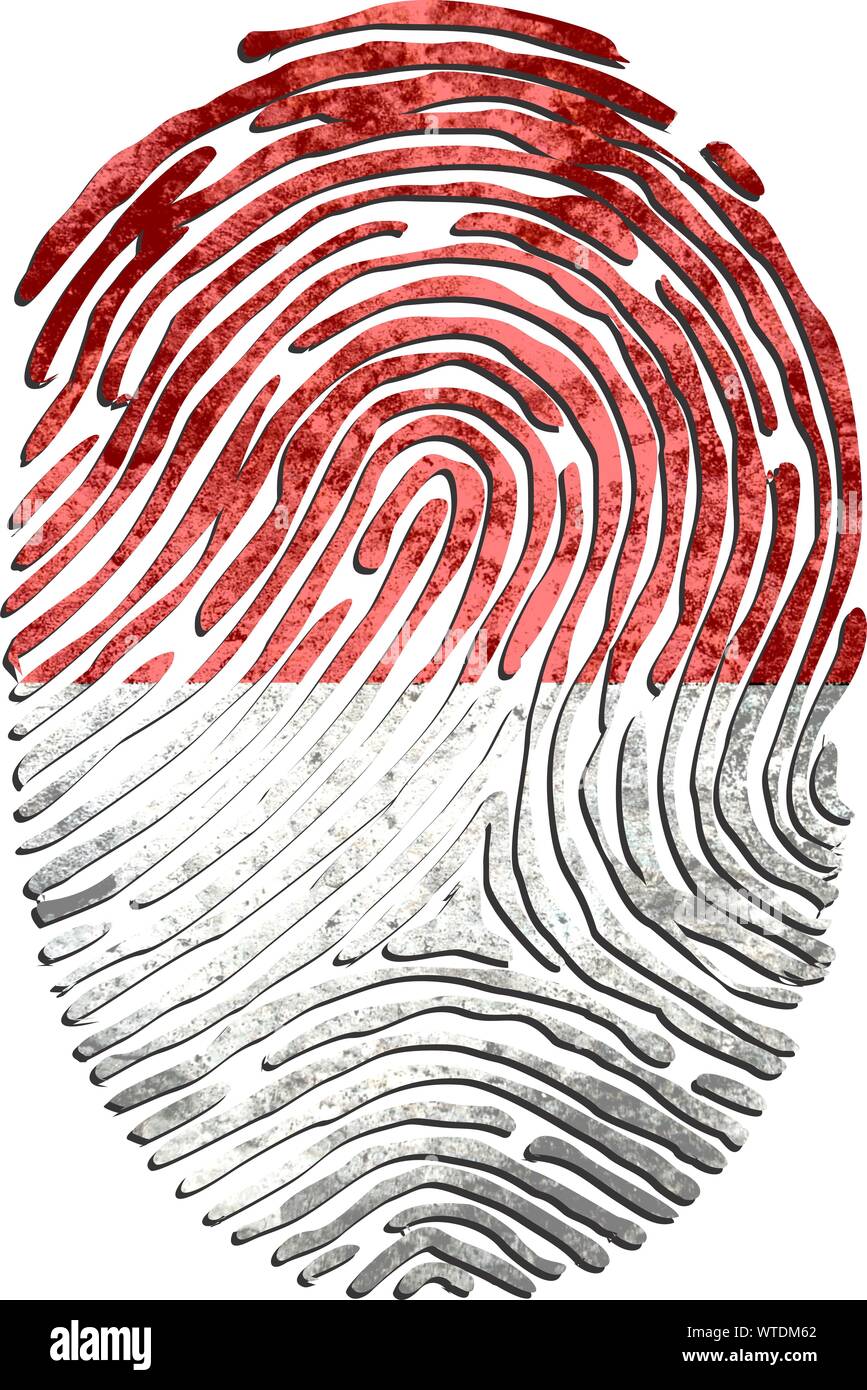 fingerprint, fingerprints at the national flag colors of Stock Photo ...