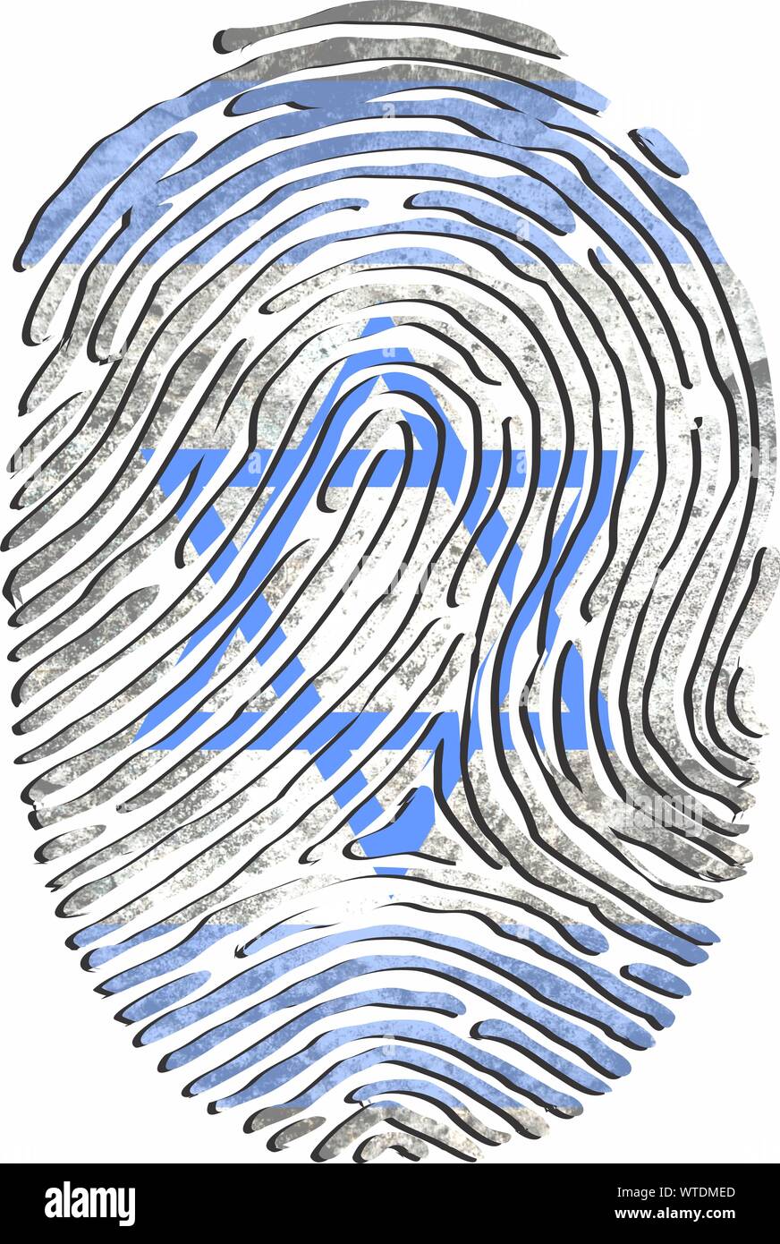 fingerprint, fingerprints at the national flag colors of Stock Photo ...
