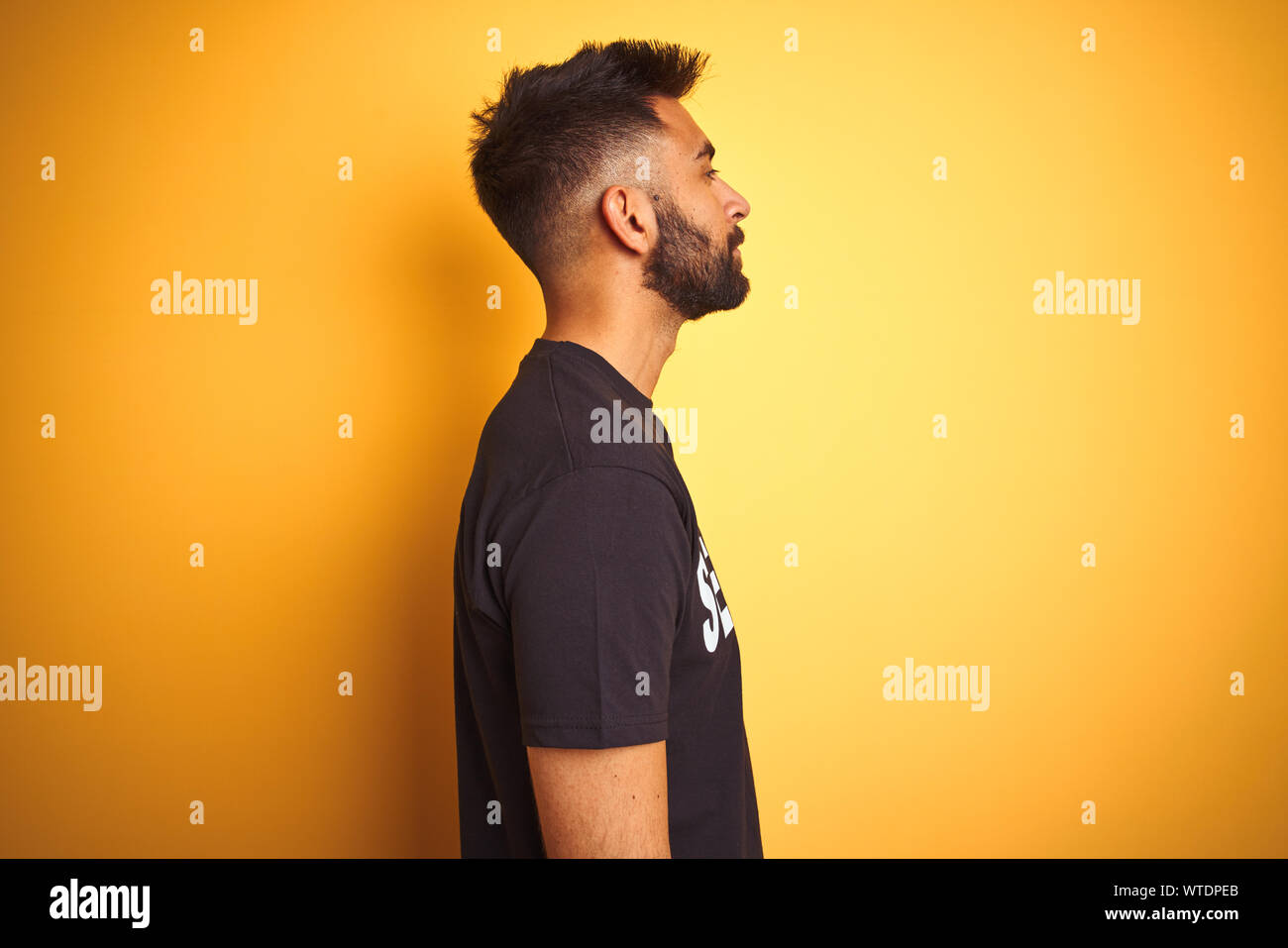 Side view indian security guard hi-res stock photography and images - Alamy