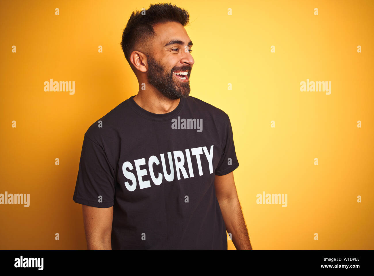 Side view indian security guard hi-res stock photography and images - Alamy
