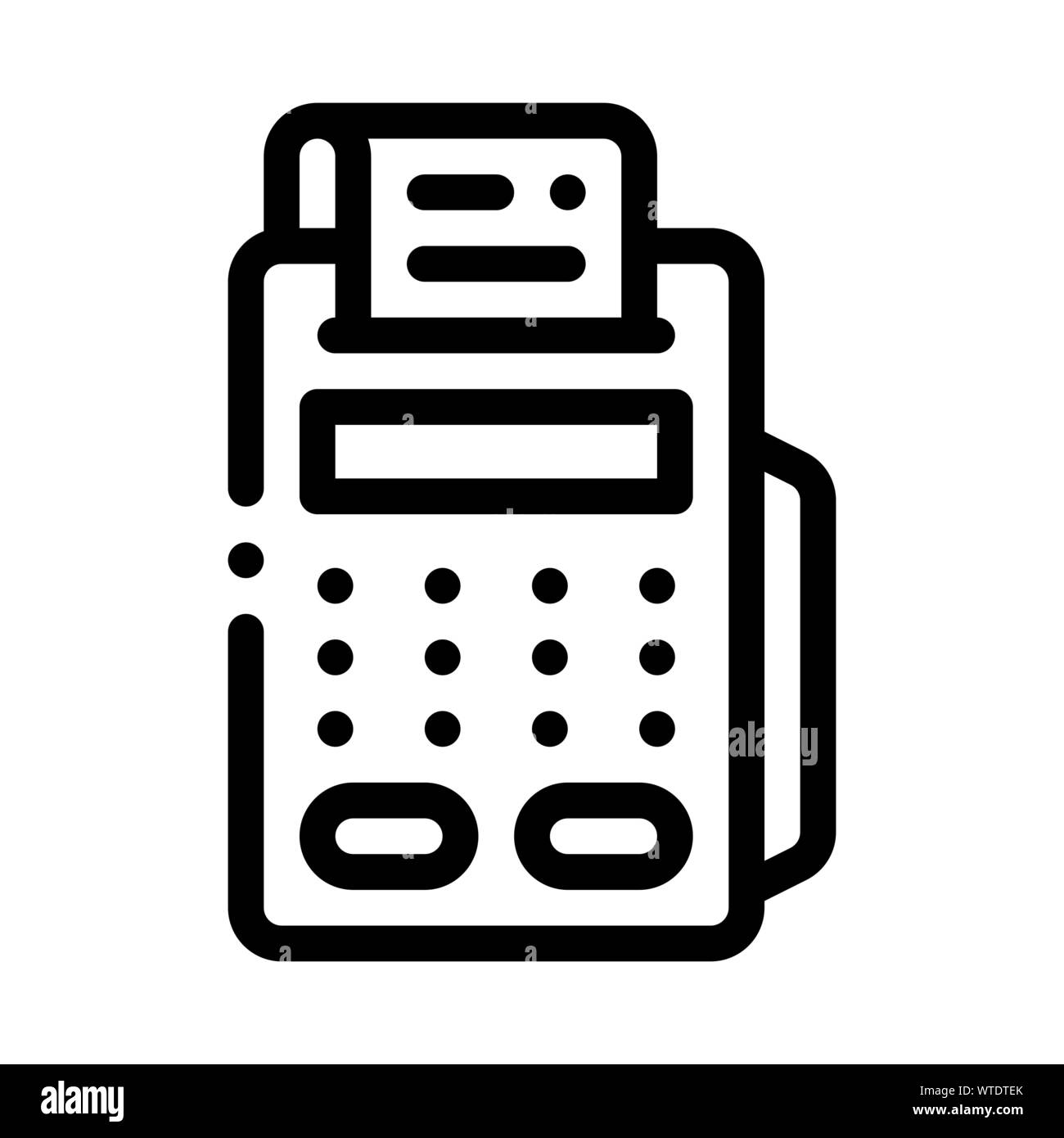 Cash Machine Calculator And Check Vector Icon Stock Vector Image & Art ...