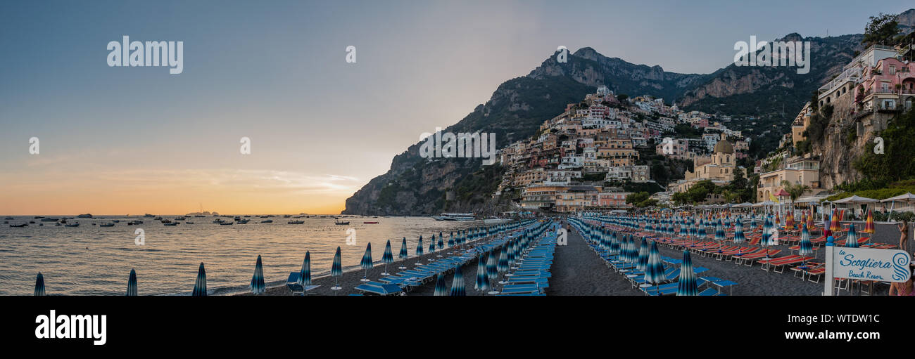 Positano sunset amalfi coast hi-res stock photography and images - Alamy