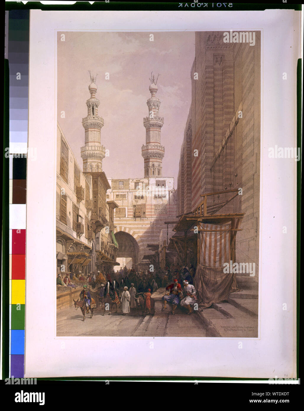 Minarets and grand entrance of the Metwaleys at Cairo / David Roberts ...