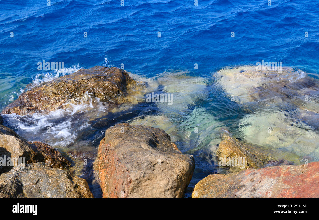 Rocks in the sea Stock Photo - Alamy