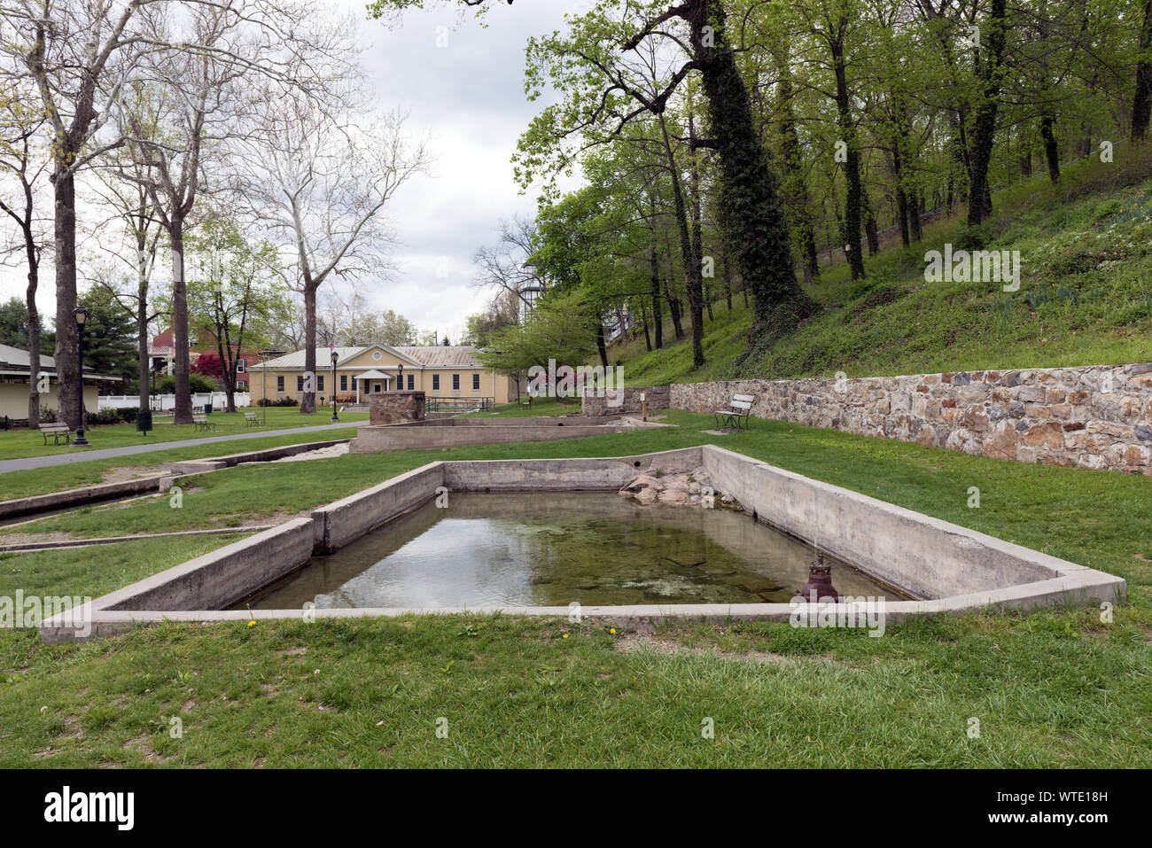 Mineral-water pool at the Berkeley Springs Resort in Berkeley Springs ...