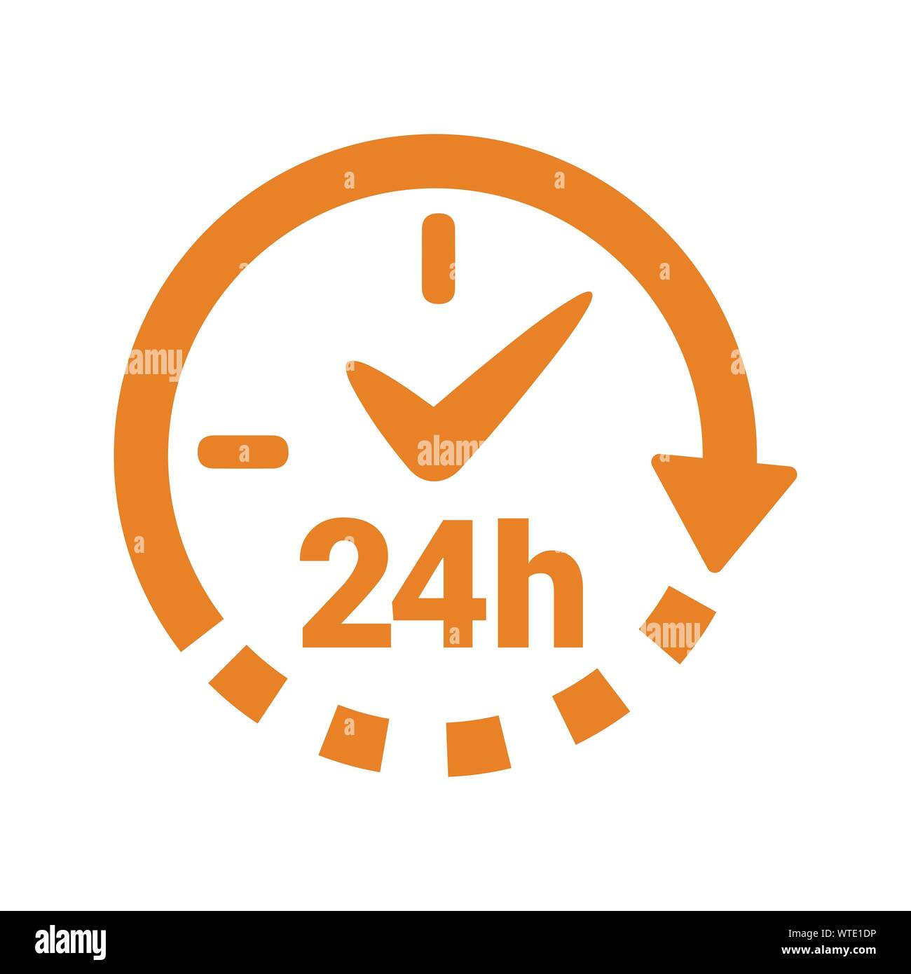 24 hours active icon Stock Vector Image & Art - Alamy