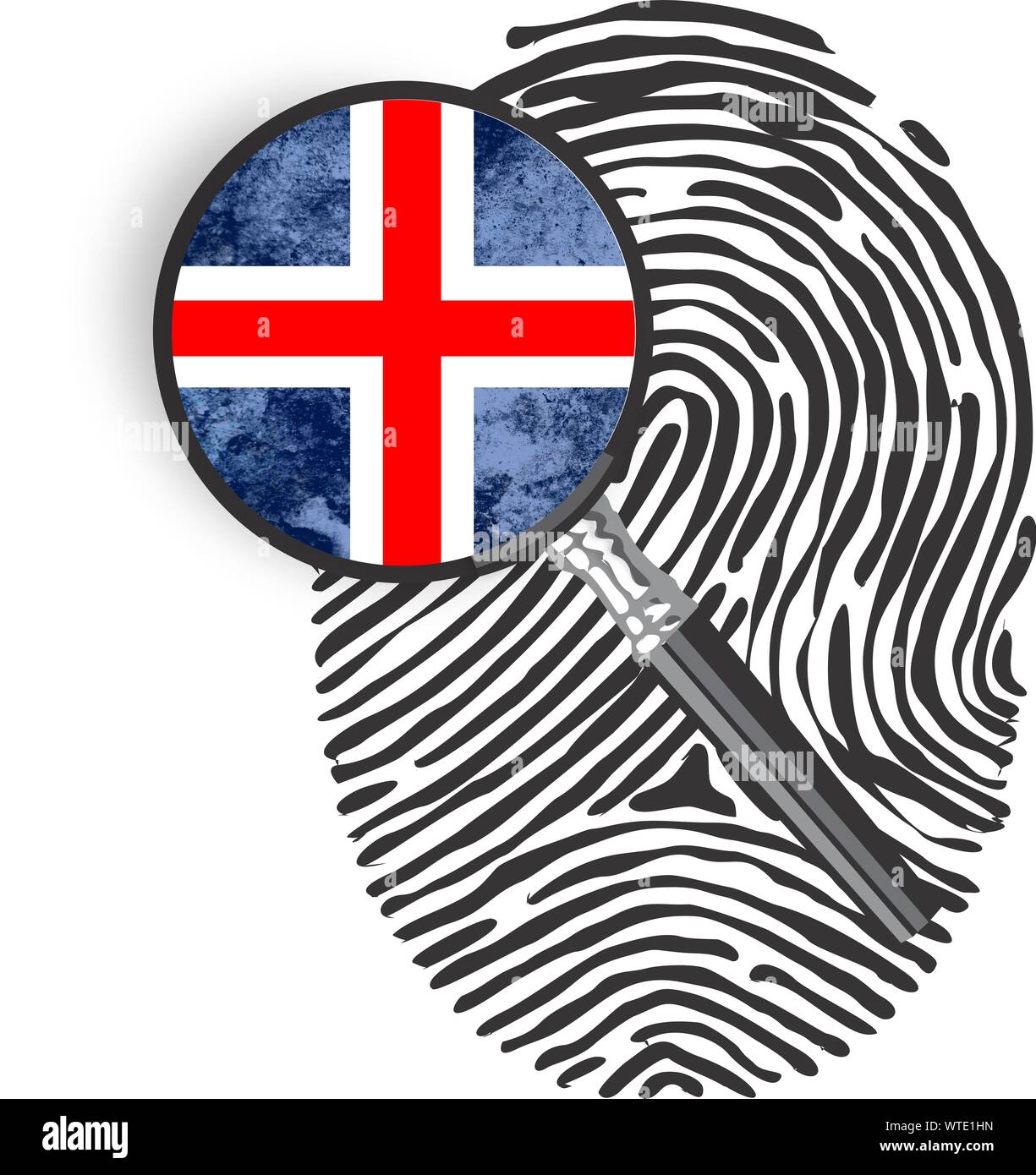 fingerprint, fingerprints at the national flag colors of Stock Photo ...