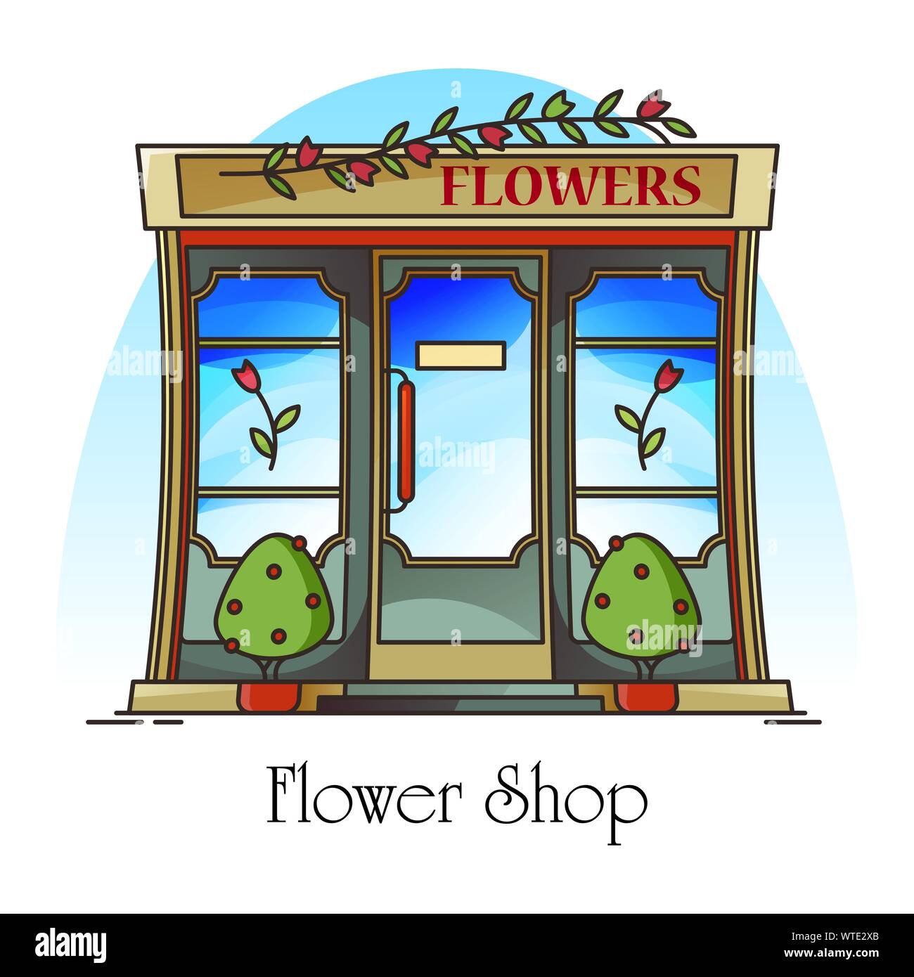 Bush with flower Stock Vector Images - Alamy