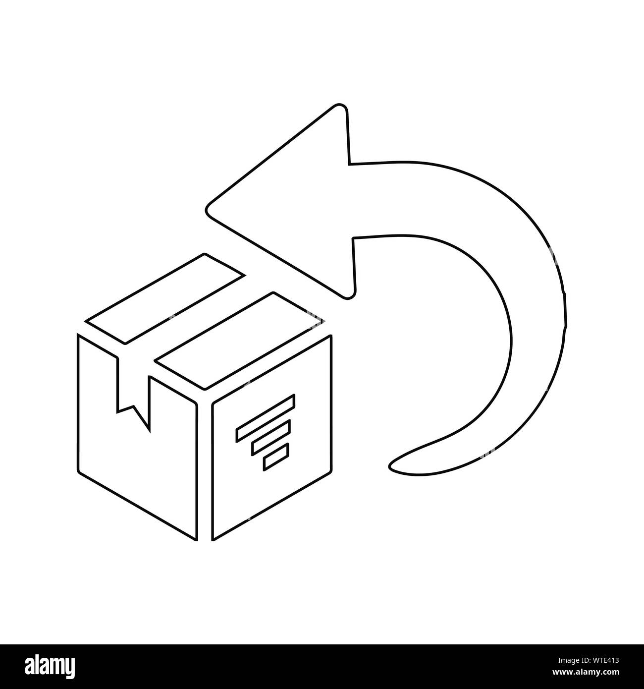 Box, delivery, easy returns, return Icon Stock Vector Image & Art - Alamy